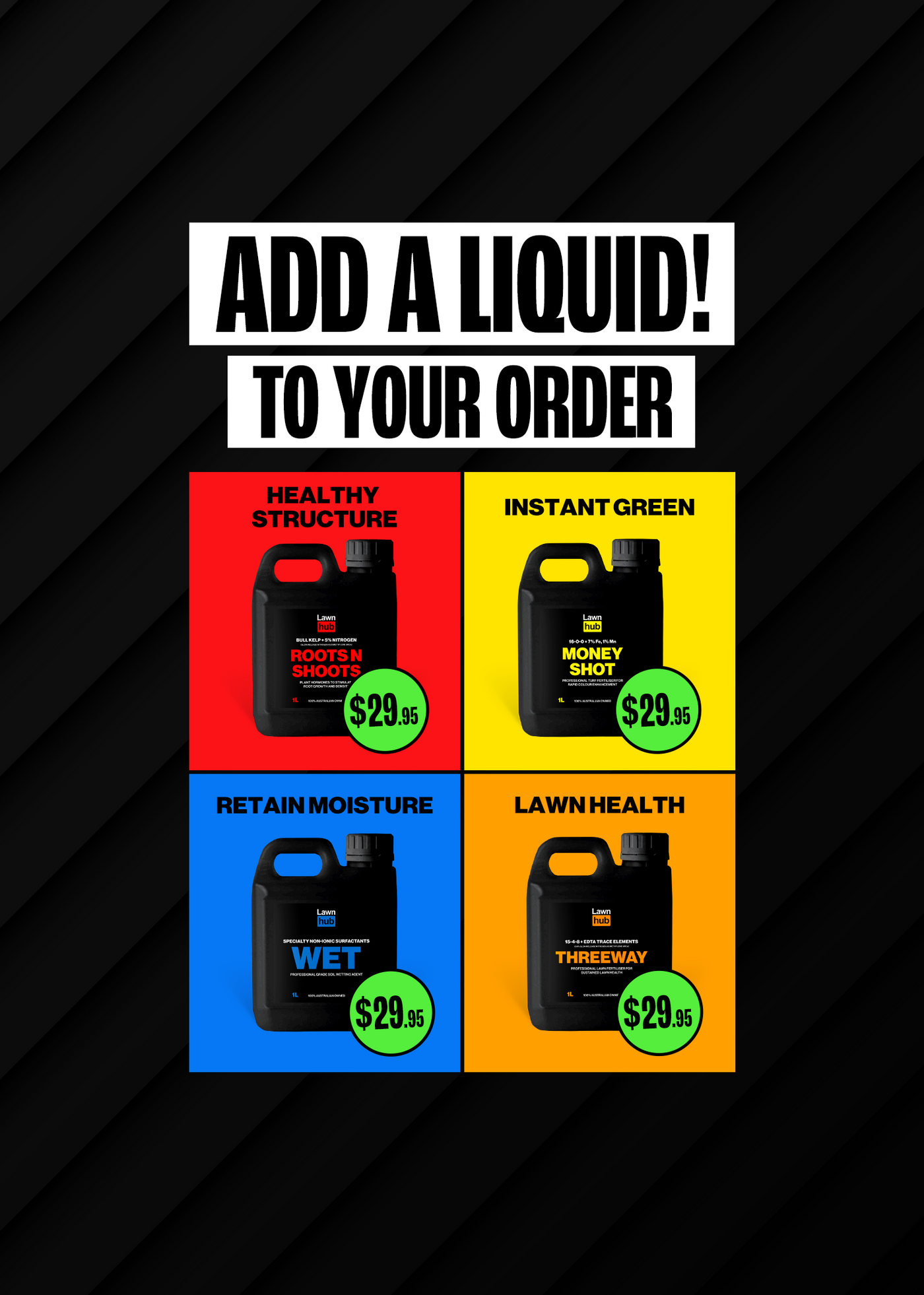 Delivering professional grade lawn care products direct to your home.