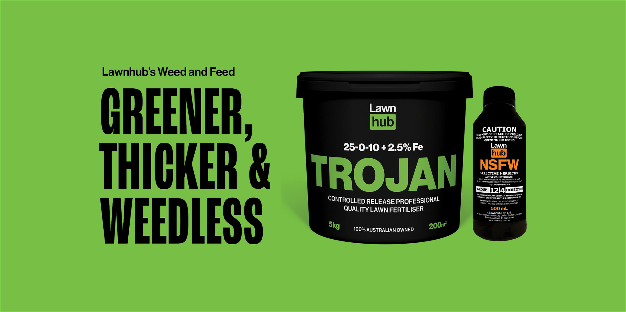 Delivering professional grade lawn care products direct to your home.